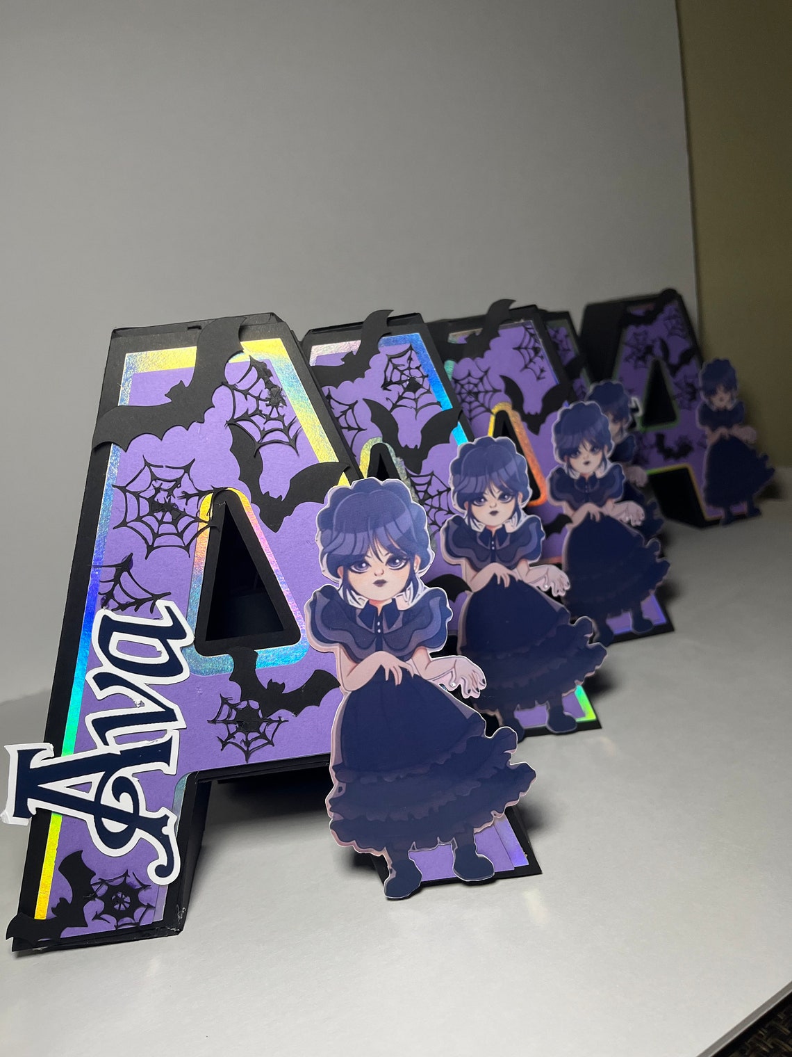 Wednesday 3D Letter Wednesday Addams Inspired Party Decor Wednesday ...