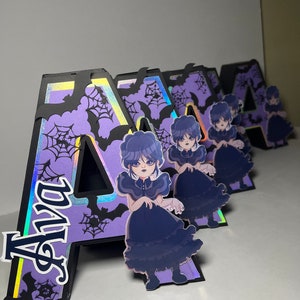 Wednesday 3D Letter Wednesday Addams Inspired Party Decor Wednesday ...