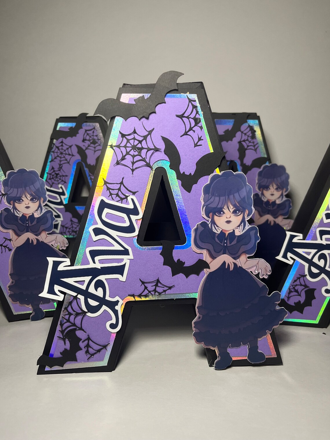 Wednesday 3D Letter Wednesday Addams Inspired Party Decor Wednesday ...