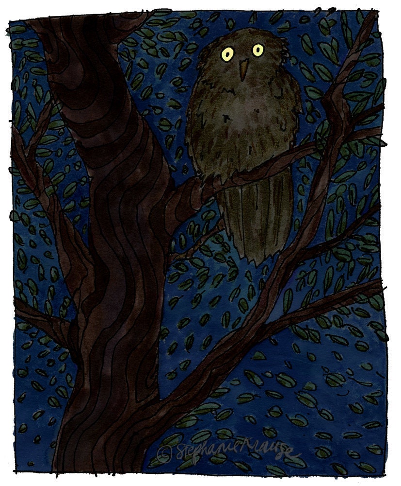 Glows in the Dark Owl Eyes 8 X 10 Matted Glow-in-the-dark Digital ...