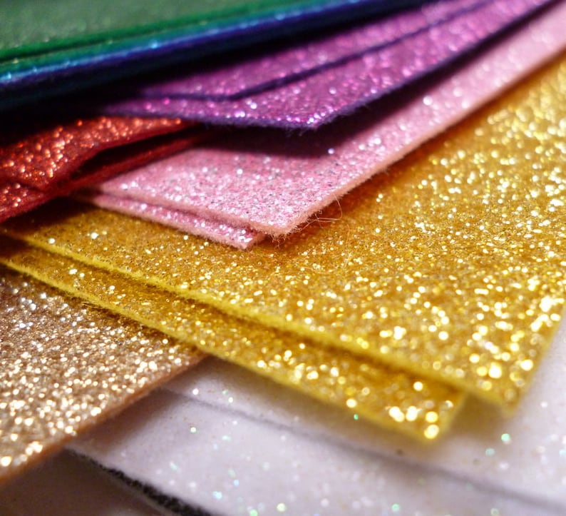 Glitter Felt Sheets - Etsy UK