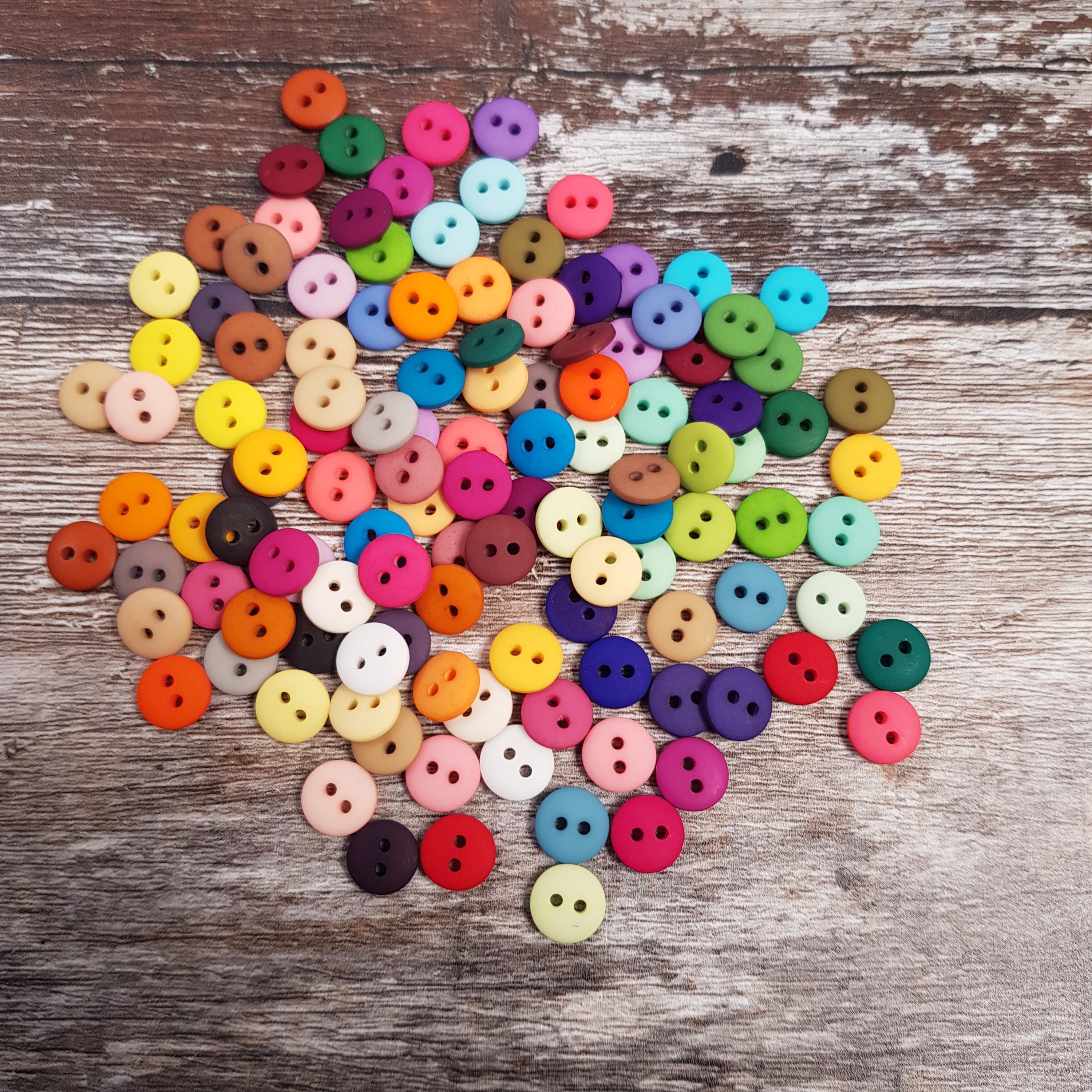 Teeny Tiny Buttons (8mm) - ALL 60 COLOURS Mix : 120 Button Pack - Etsy