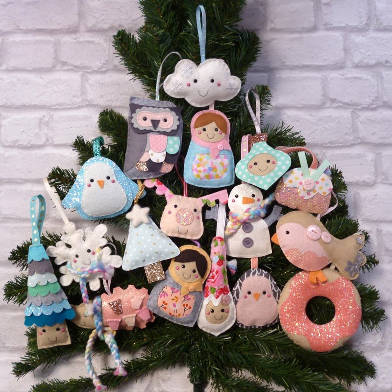 Fancy Fat Tree Christmas Decoration Ornament HANDMADE - Etsy UK