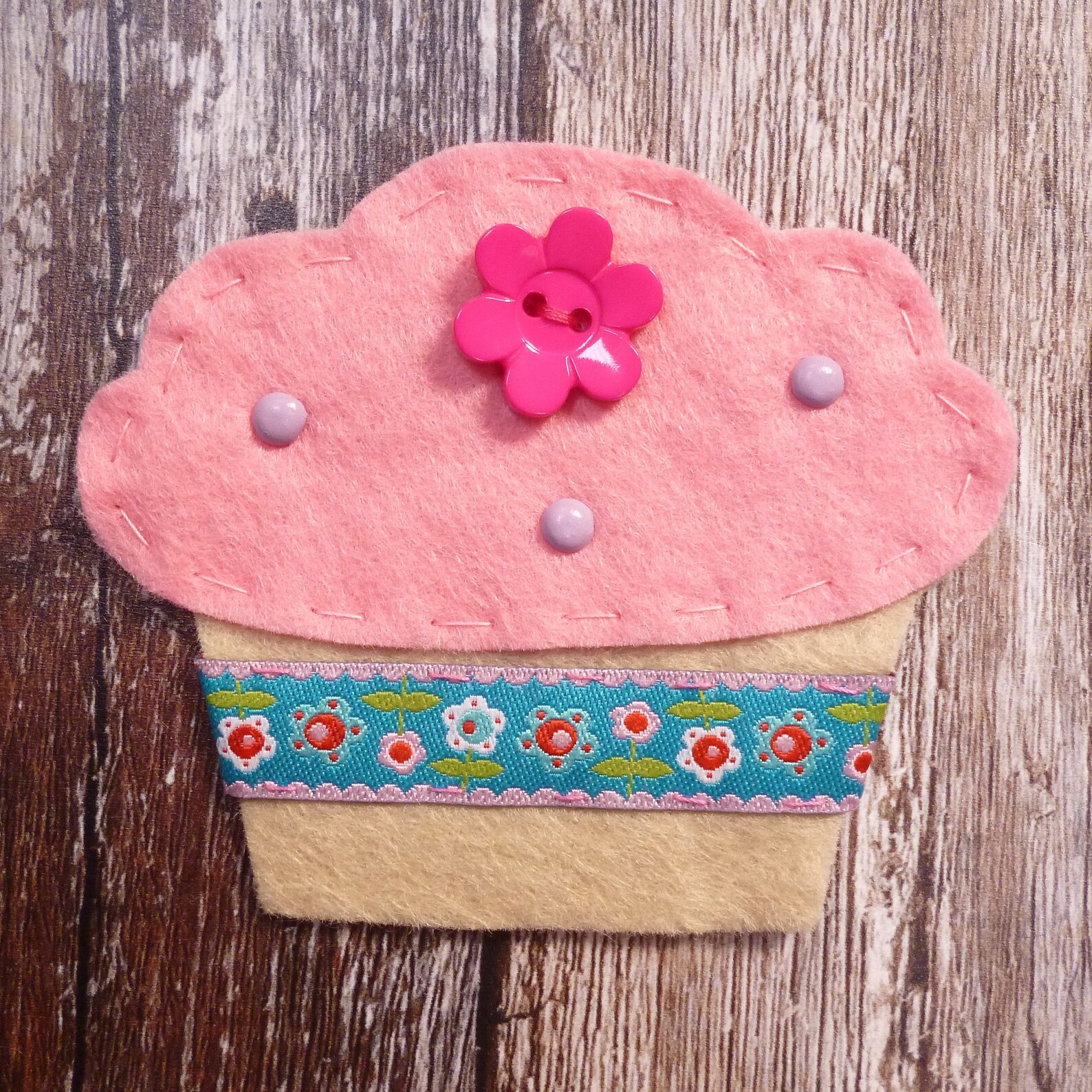 Handmade Felt Cupcake Embellishments ( Patch Topper Applique ) - Etsy
