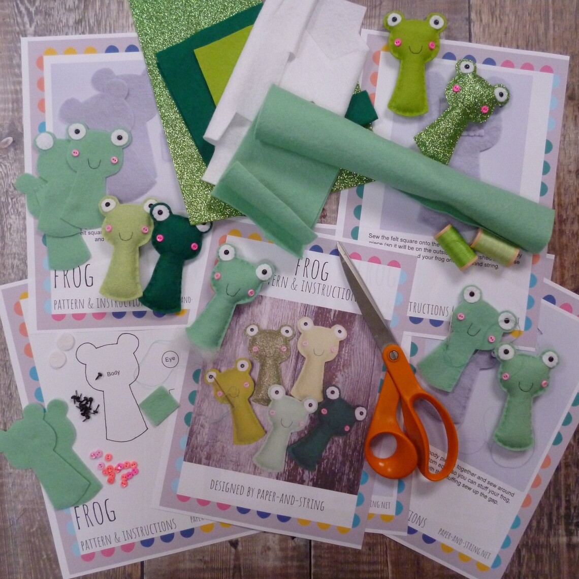 PDF Pattern FROG Felt Sewing Craft Cute Decoration or Garland - Etsy