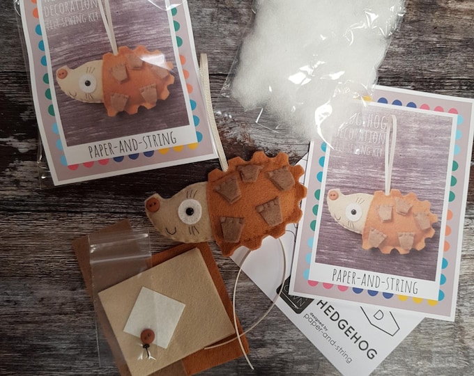Folk Embroidered Hedgehog Felt Craft Mini Kit - Etsy Canada