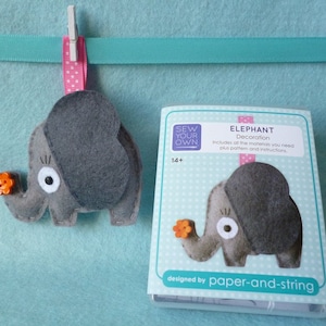 Elephant Mini Kit - Felt Sewing Kit - Etsy