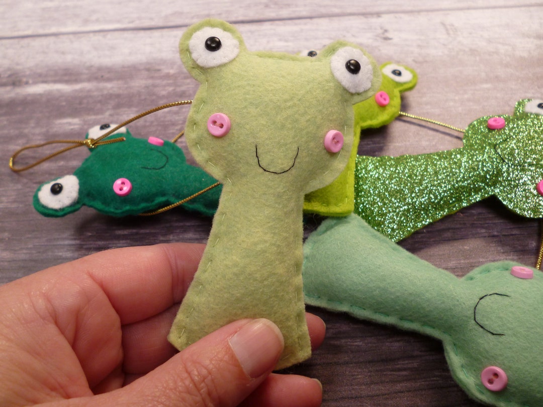 PDF Pattern FROG Felt Sewing Craft Cute Decoration or Garland, Keyring ...
