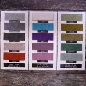 Heathered Felt Swatch Card Set - Etsy