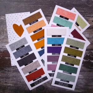 Heathered Felt Swatch Card Set - Etsy