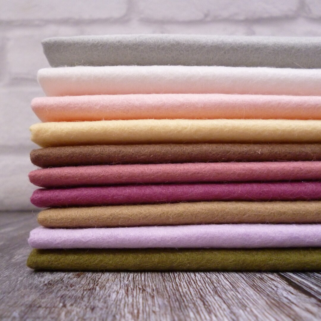 SUBDUED 10 Piece Felt Pack - Premium Wool Blend Felt - Etsy