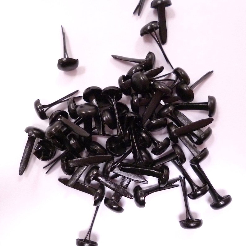 Mini Black Brads for Eyes 4.5mm 5mm 6mm 8mm Tiny - Etsy