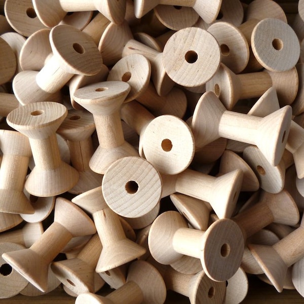 Wooden Spools - Etsy