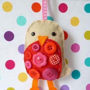 Felt Christmas Decoration Ornament SMALL HANDMADE Gingerbread Santa ...