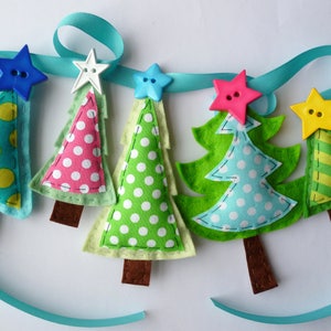 Felt & Fabric Tree Garland - Large Kit - Felt Sewing Kit - Etsy