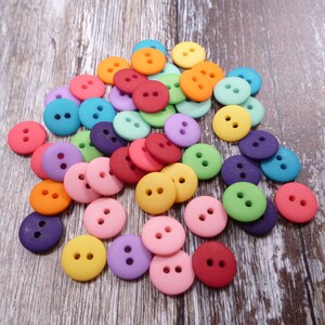 Smartie Button Pack : 50 Buttons RAINBOW Colour MIX - Etsy