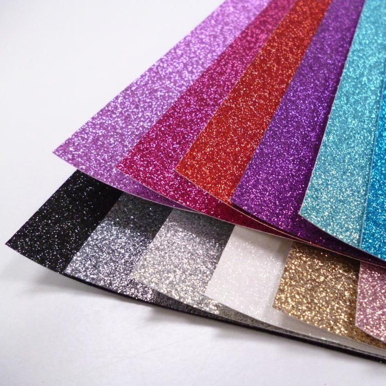 Fine Glitter Sheets or Mini Rolls Choose From 24 Colours | Etsy UK