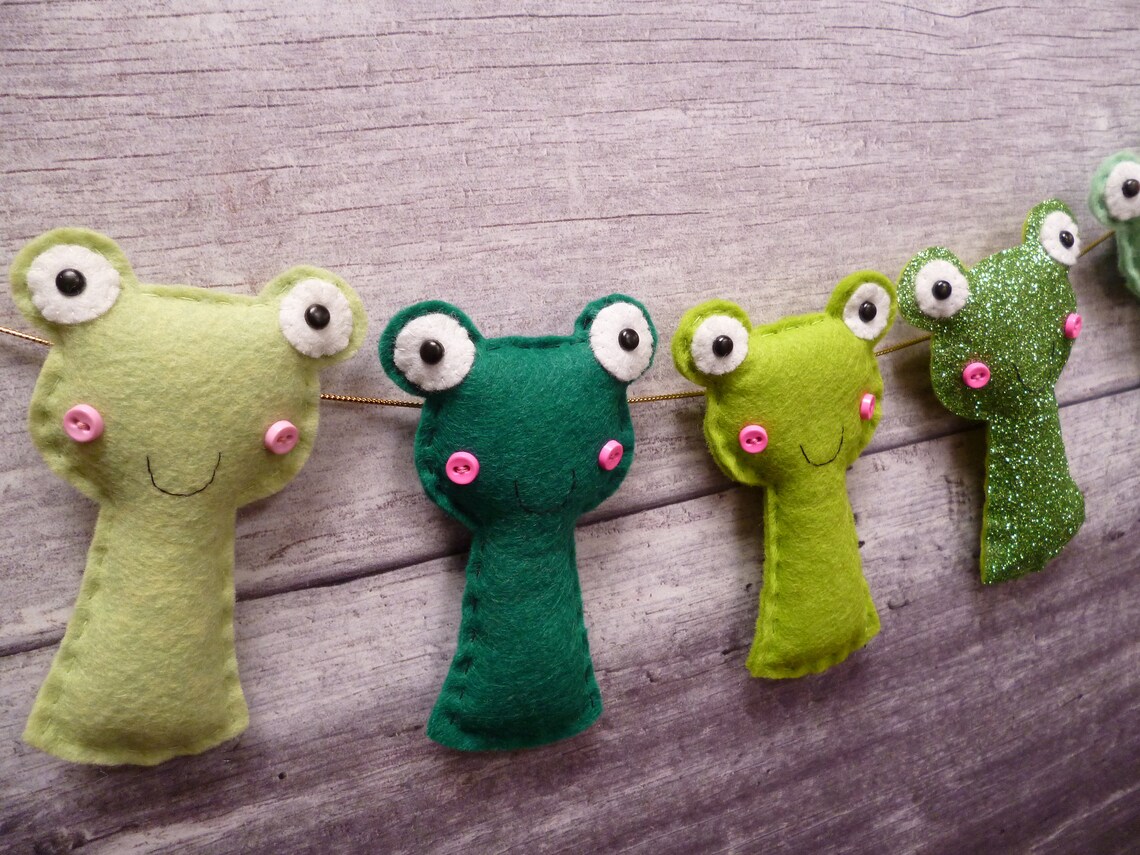 PDF Pattern FROG Felt Sewing Craft Cute Decoration or Garland - Etsy