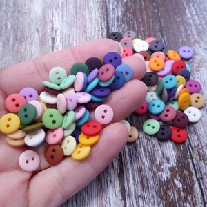 Teeny Tiny Buttons 8mm ALL THE COLOURS Mix : 135 Button Pack - Etsy
