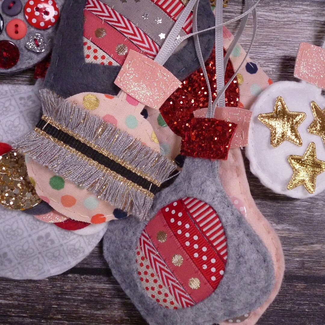 Christmas Decorations Sewing Kit - Scandinavian Baubles - Etsy