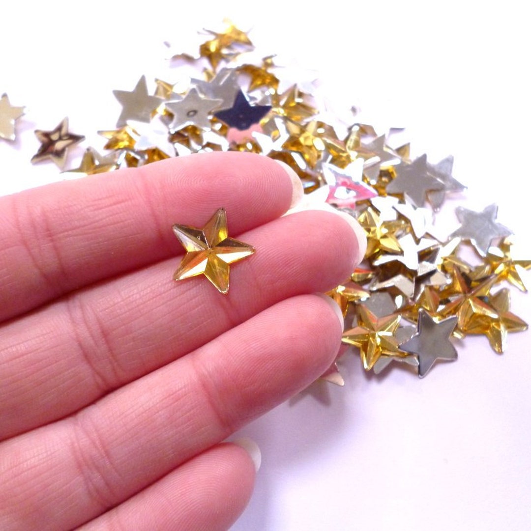Gold Star Stick-on Embellishments - Etsy