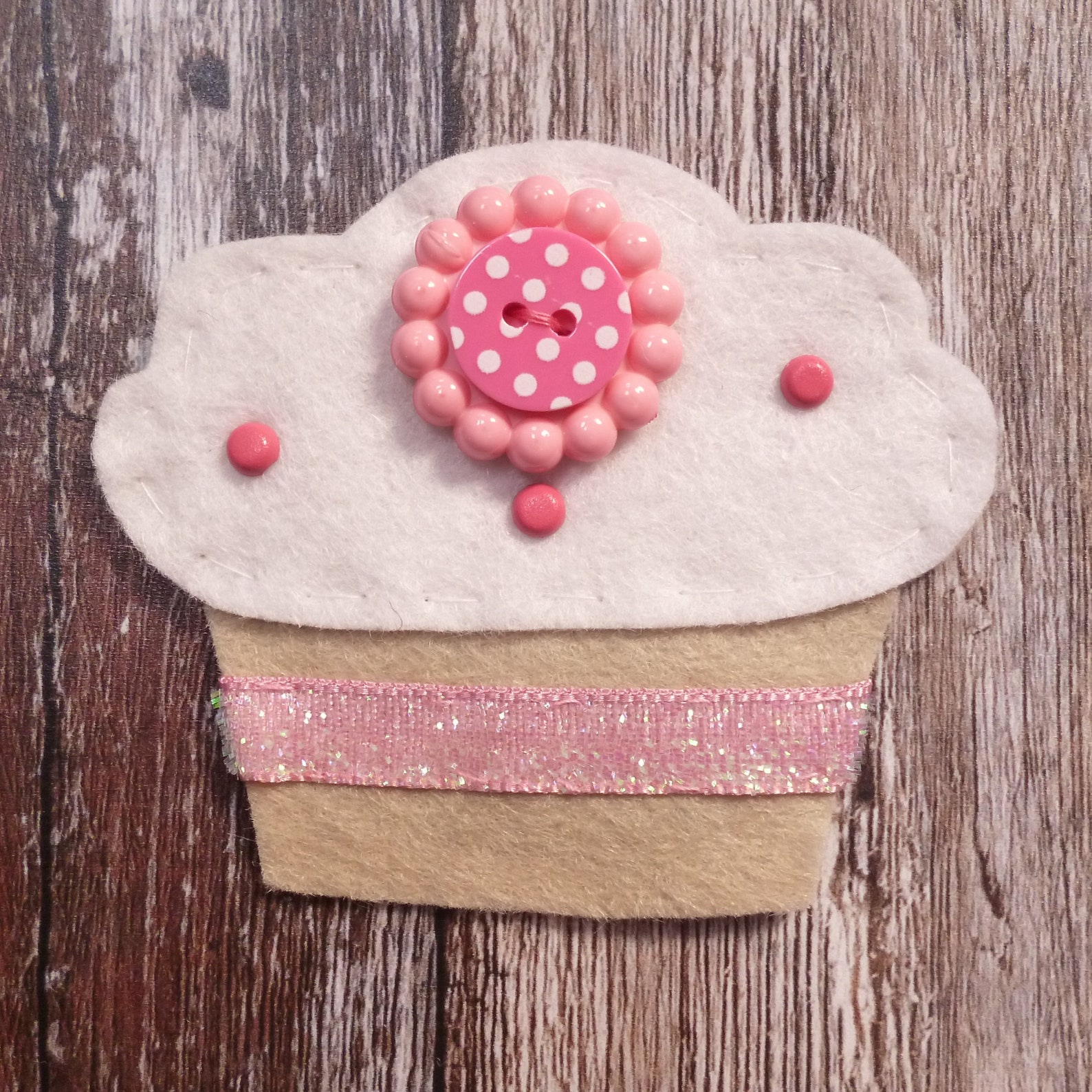 Handmade Felt Cupcake Embellishments ( Patch Topper Applique ) - Etsy