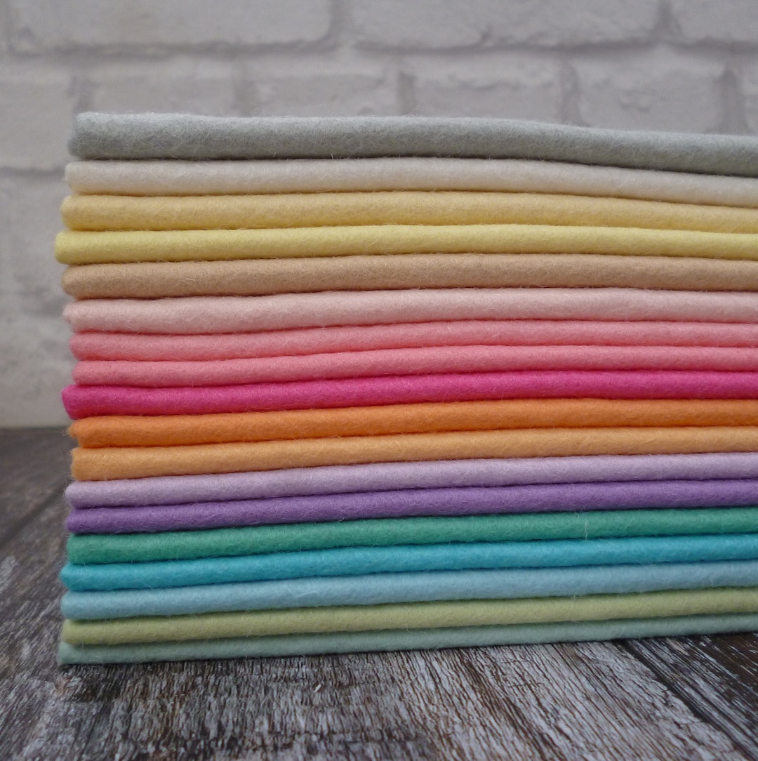 BUMPER PASTELS 18 Piece Felt Pack - Premium Wool Blend Felt - Etsy