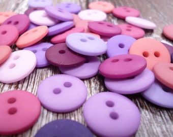 Smartie Button Pack : 50 Buttons RAINBOW Colour MIX - Etsy