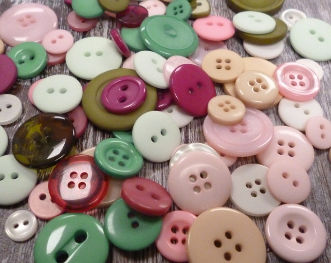 Smartie Button Pack : 50 Buttons RAINBOW Colour MIX - Etsy