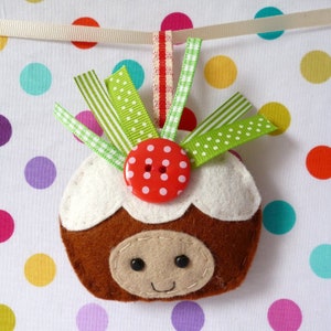 Felt Christmas Decoration Ornament SMALL HANDMADE Gingerbread Santa ...