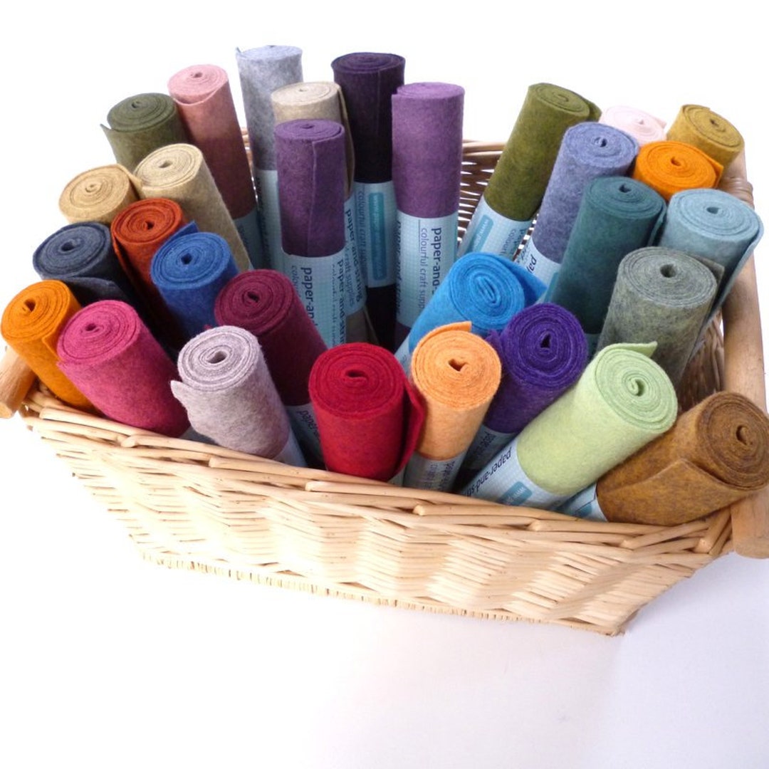 Heathered Felt : MINI ROLL (9" X 36") Choose From 35 Colours - Etsy UK