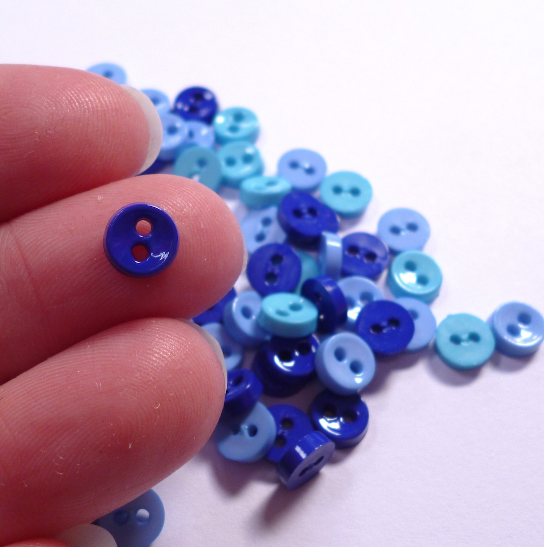 Blues - Extremely Tiny Buttons in a Pack - Etsy