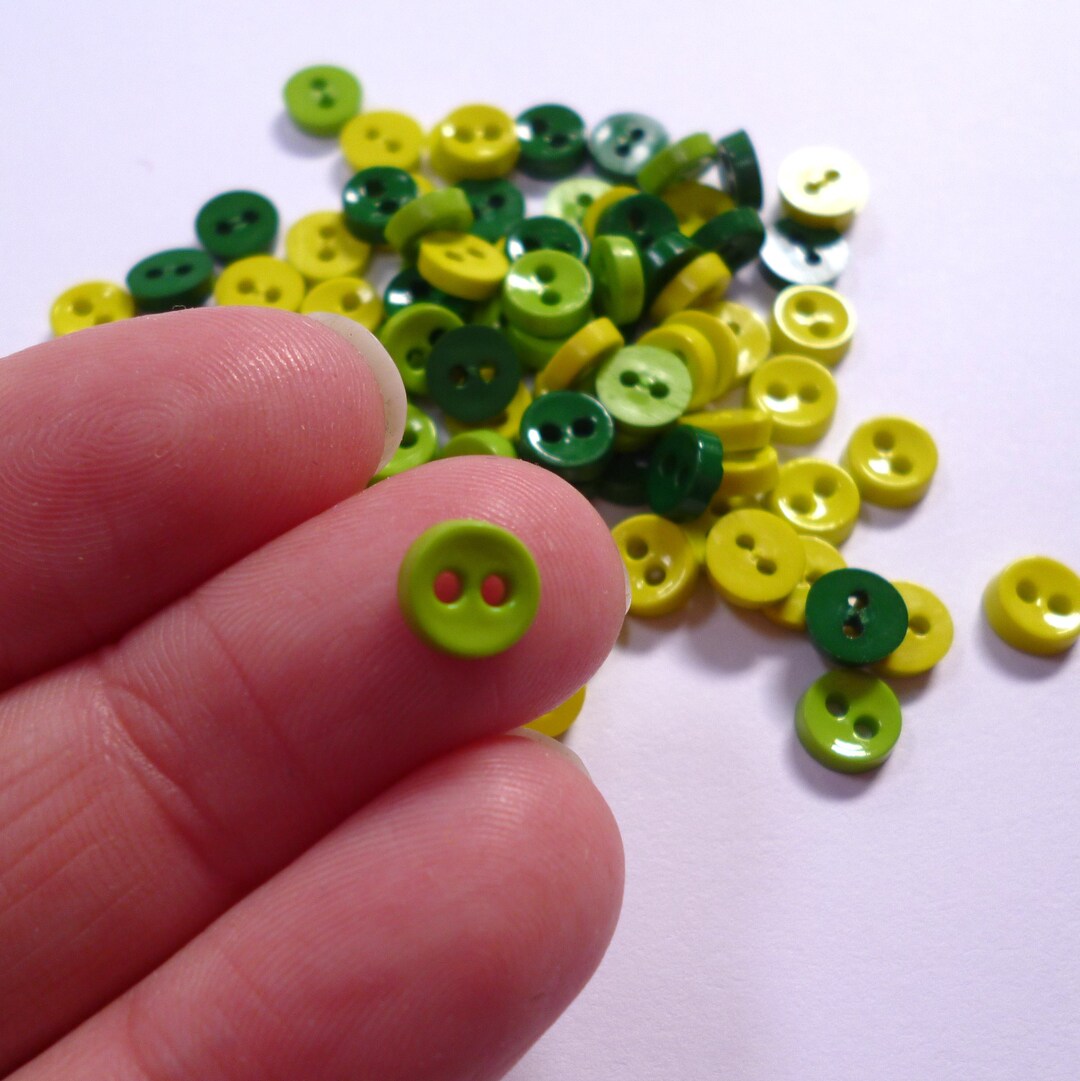 Greens - Extremely Tiny Buttons in a Pack - Etsy