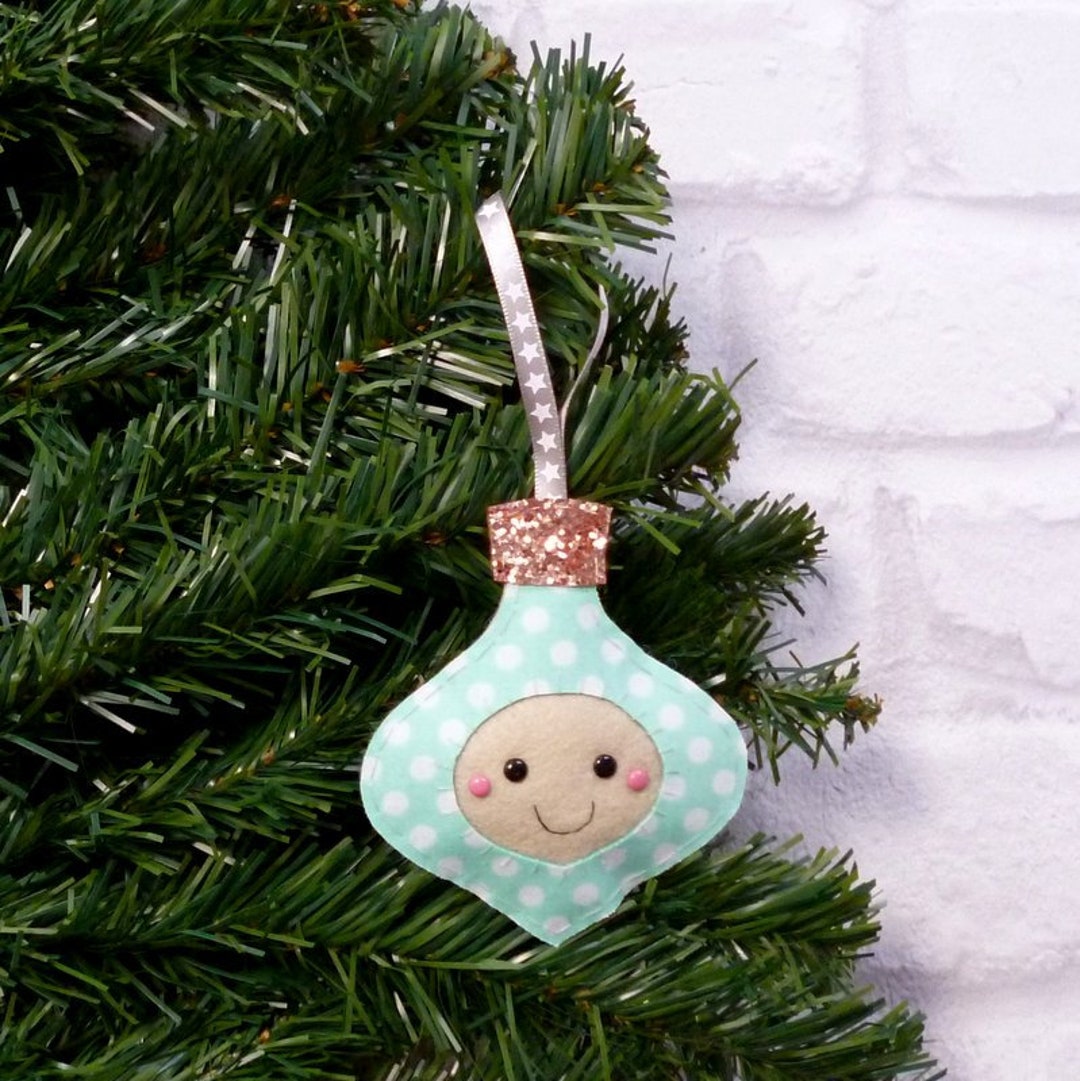 DIY Kit Bauble (icy Pastel) Christmas Decoration Sewing Kit With Pre ...