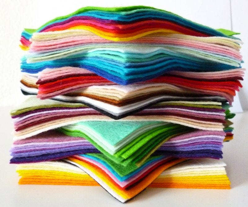 MUTED 10 Piece Felt Pack Premium Wool Blend Felt | Etsy