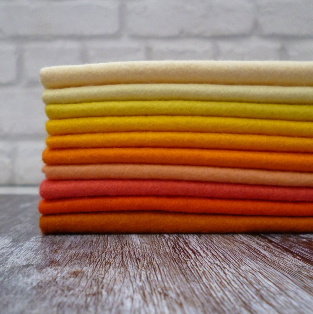 SUNSHINE 10 Piece Felt Pack - Premium Wool Blend Felt - Etsy