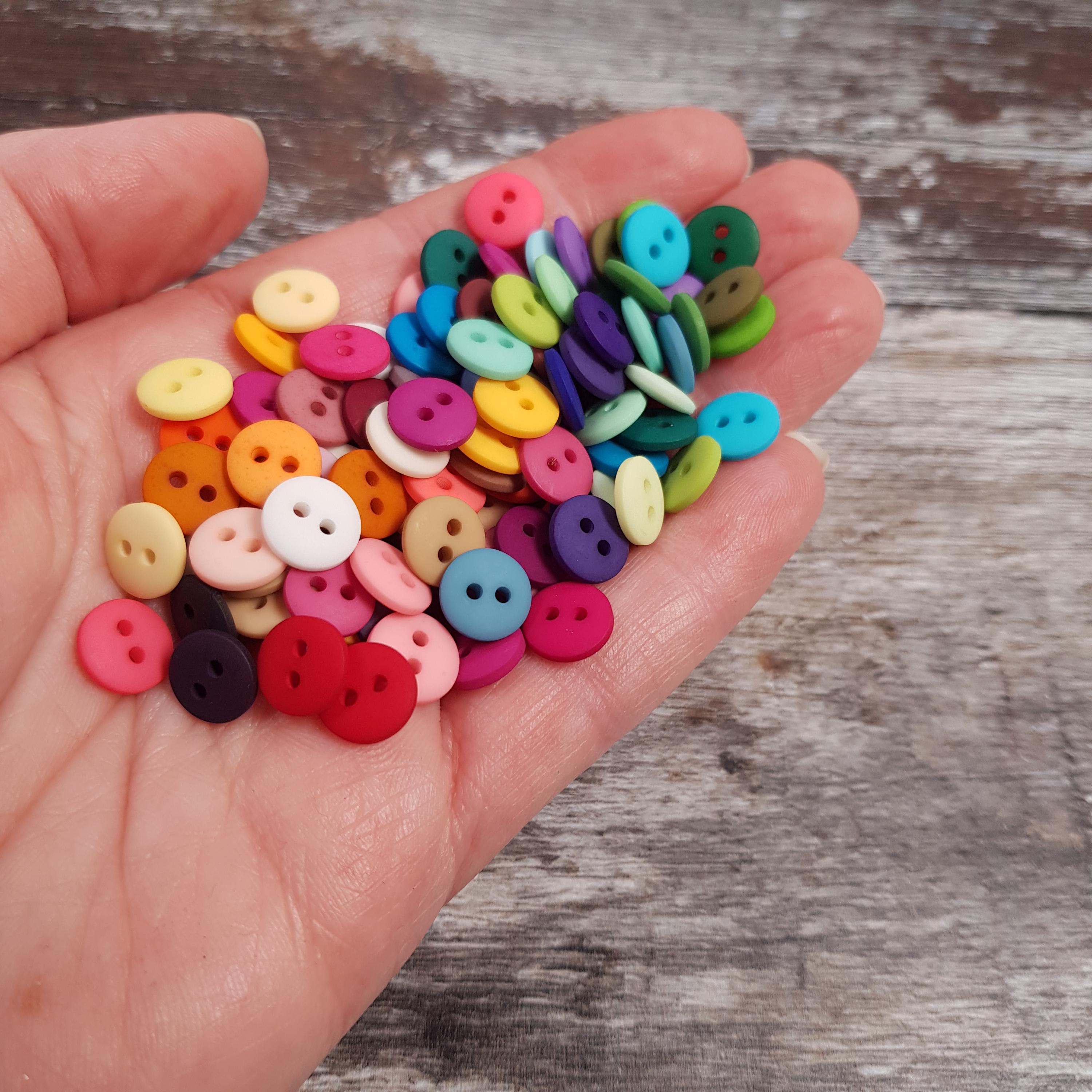 Teeny Tiny Buttons (8mm) - ALL 60 COLOURS Mix : 120 Button Pack - Etsy