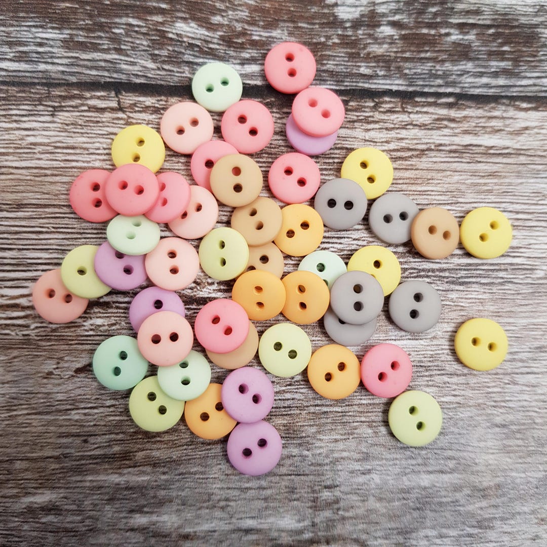 Teeny Tiny Buttons (8mm) - CONFETTI Mix : 50 Button Pack - Etsy UK