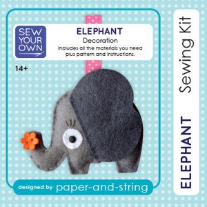 Elephant Mini Kit - Felt Sewing Kit - Etsy