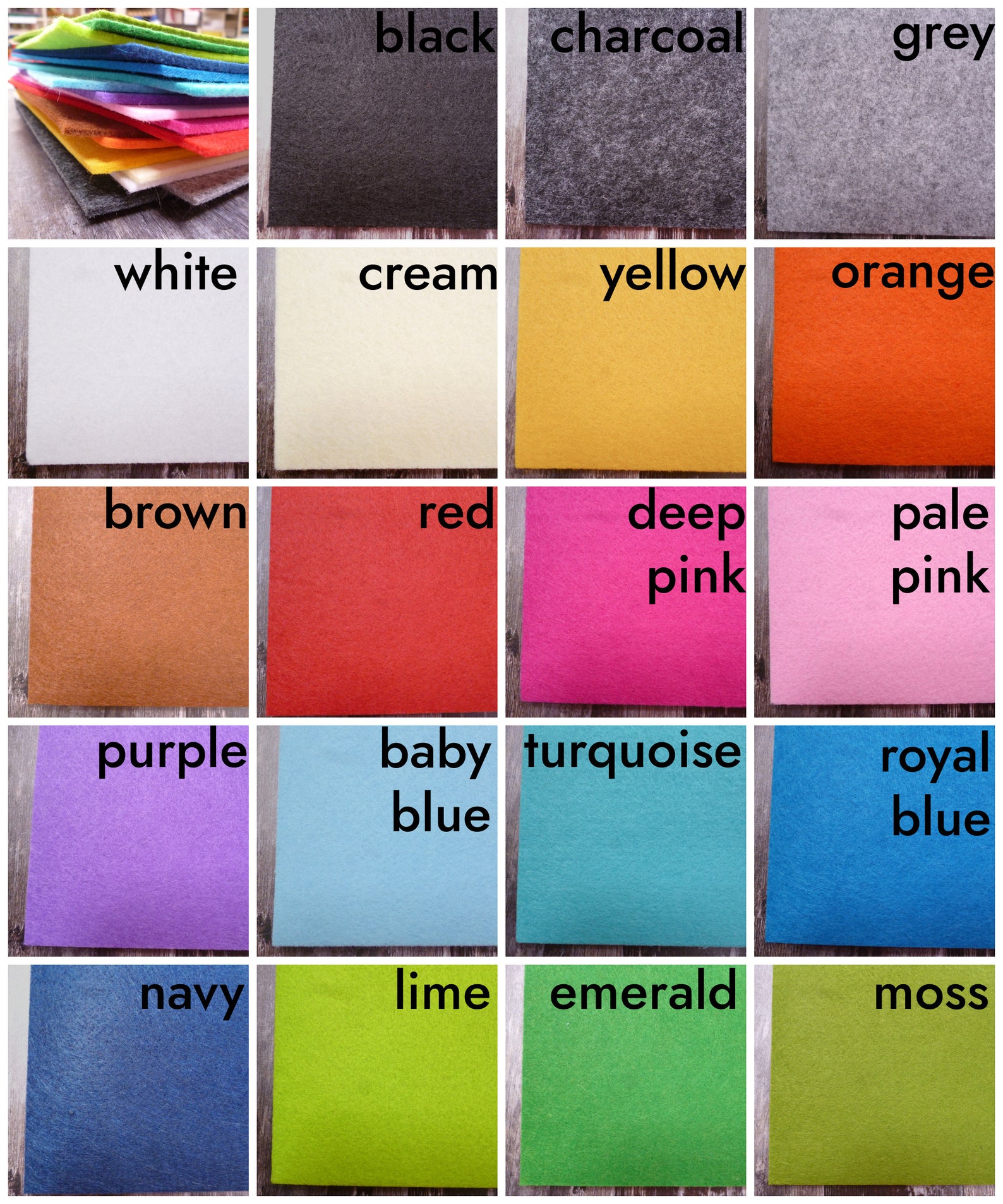 3mm Acrylic Felt Sheets - Etsy