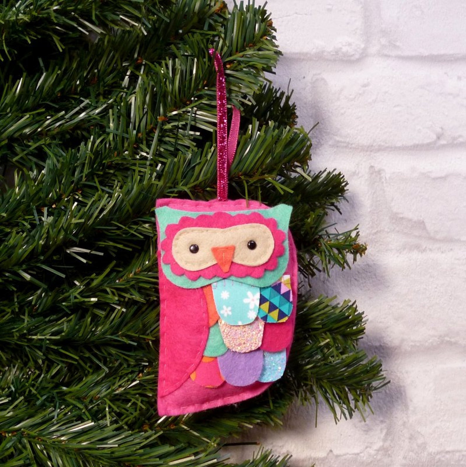 Fancy Owl Christmas Decoration Ornament HANDMADE scallop bird | Etsy