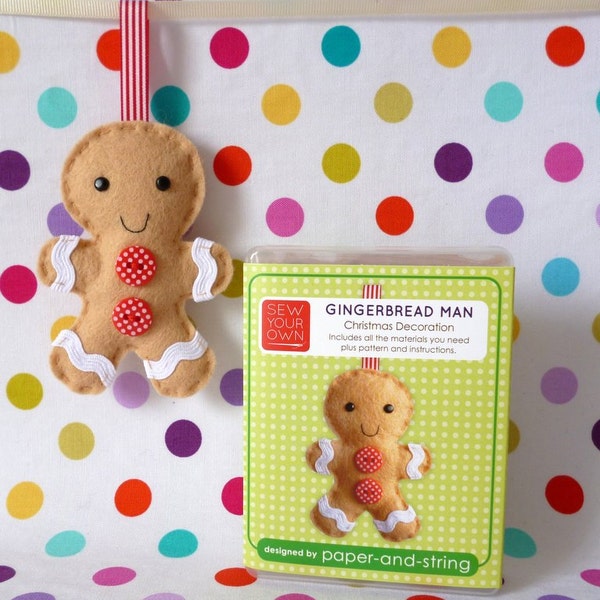Felt Gingerbread Man - Etsy UK