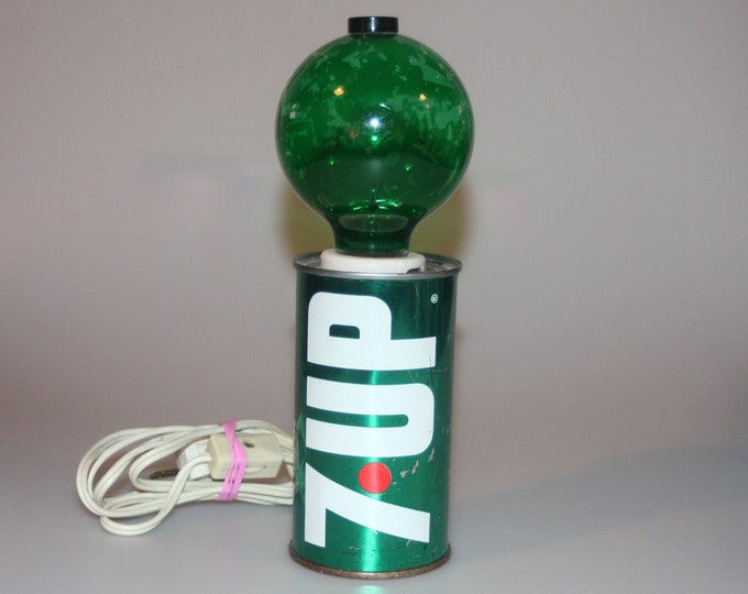 7up Can Novelty Flicker Green Lamp Light Vintage 1970s - Etsy
