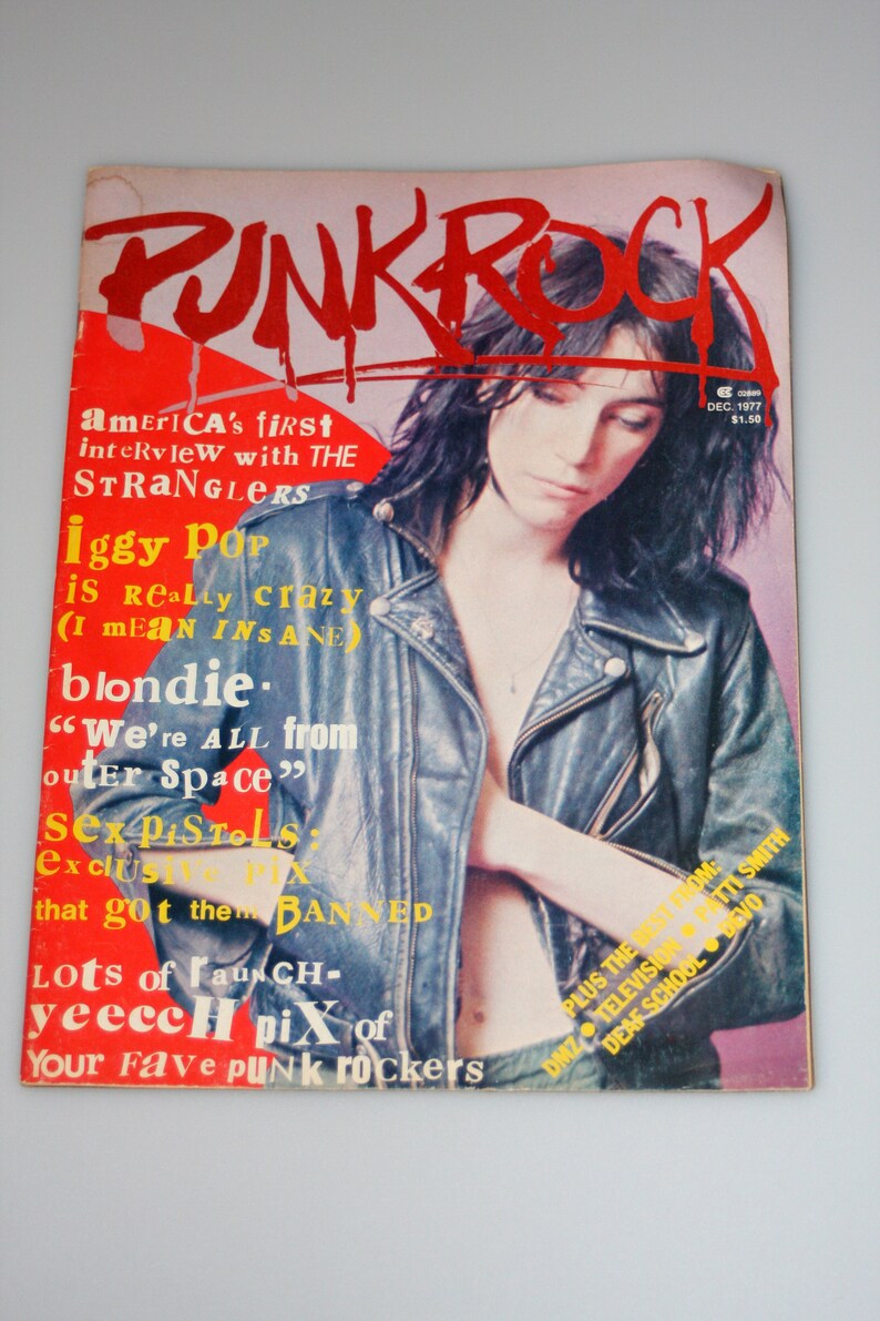 Punk Rock Vol. 1 No. 1 Patti Smith Cover Magazine Vintage December 1977 ...