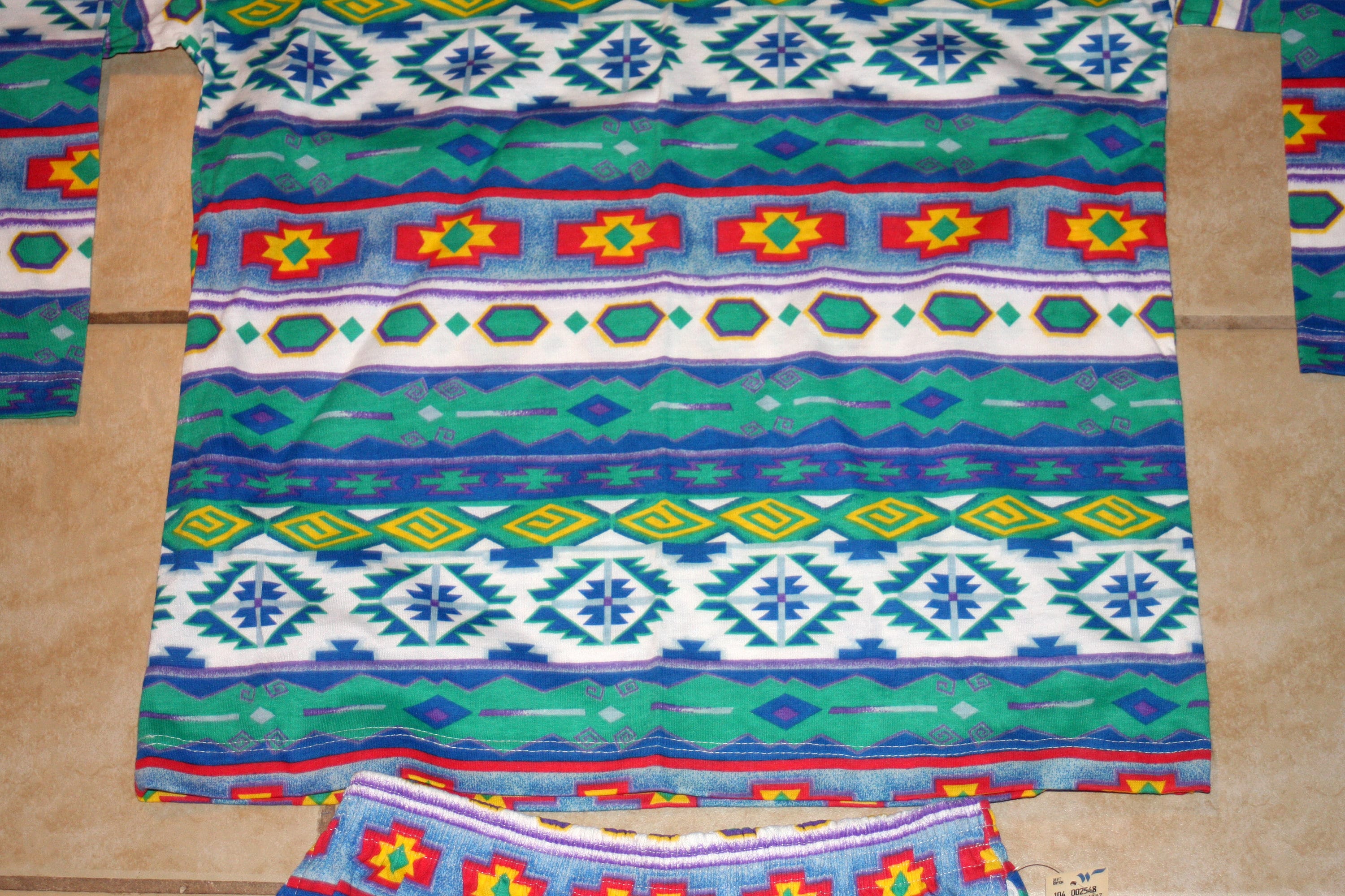 Aztec Style Bright All Over Print DEADSTOCK New Shirt and Shorts ...
