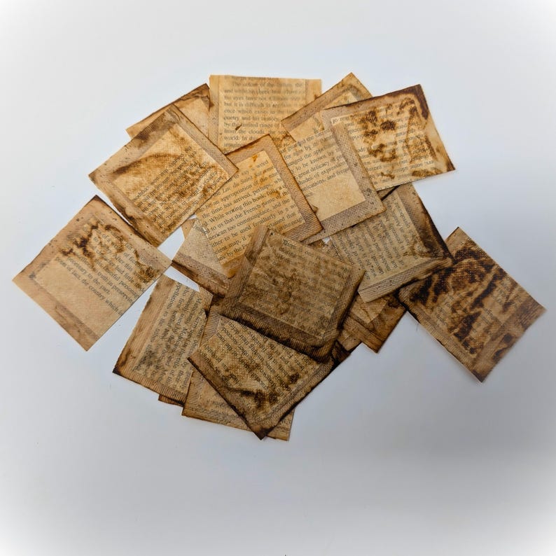 Teabag Paper Pockets - 20 Square - Eco Craft Material - Etsy