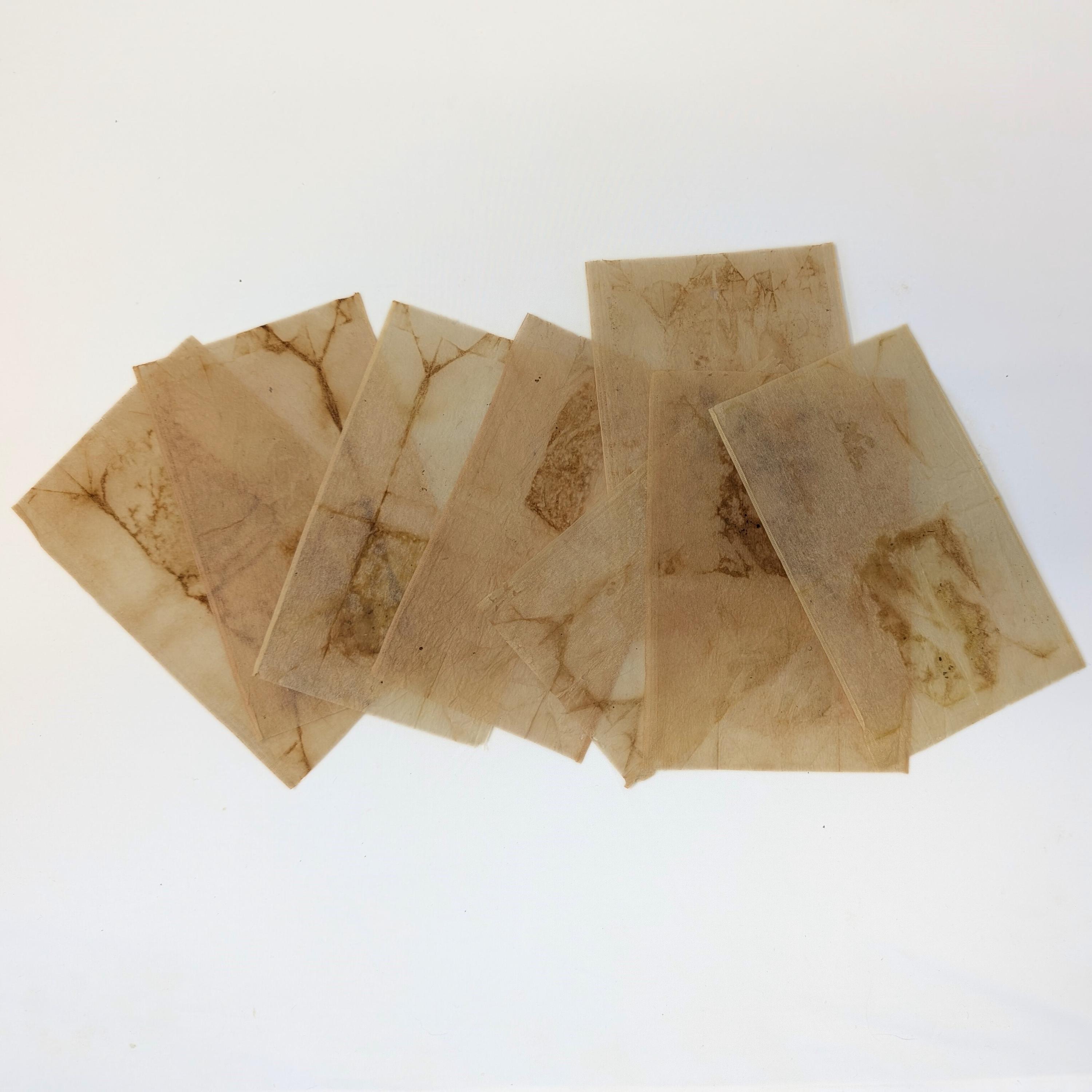 Ironed Tagged Teabag Papers - 20 Unfurled and Flattened Tagged Teabags ...
