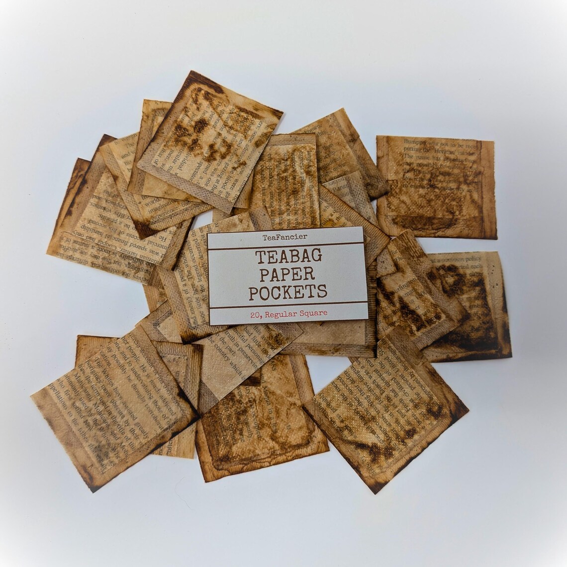 Teabag Paper Pockets - 20 Square - Eco Craft Material - Etsy