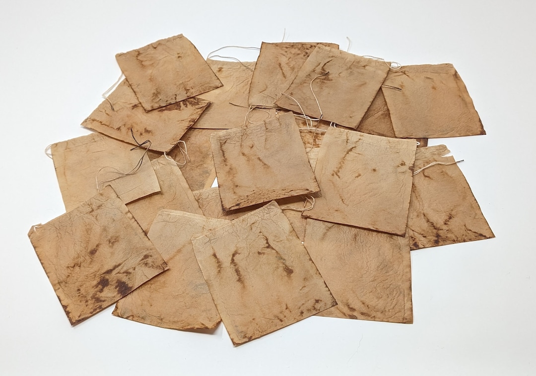 20 Large Ironed Drawstring Teabag Papers: Eco-friendly Craft Material ...