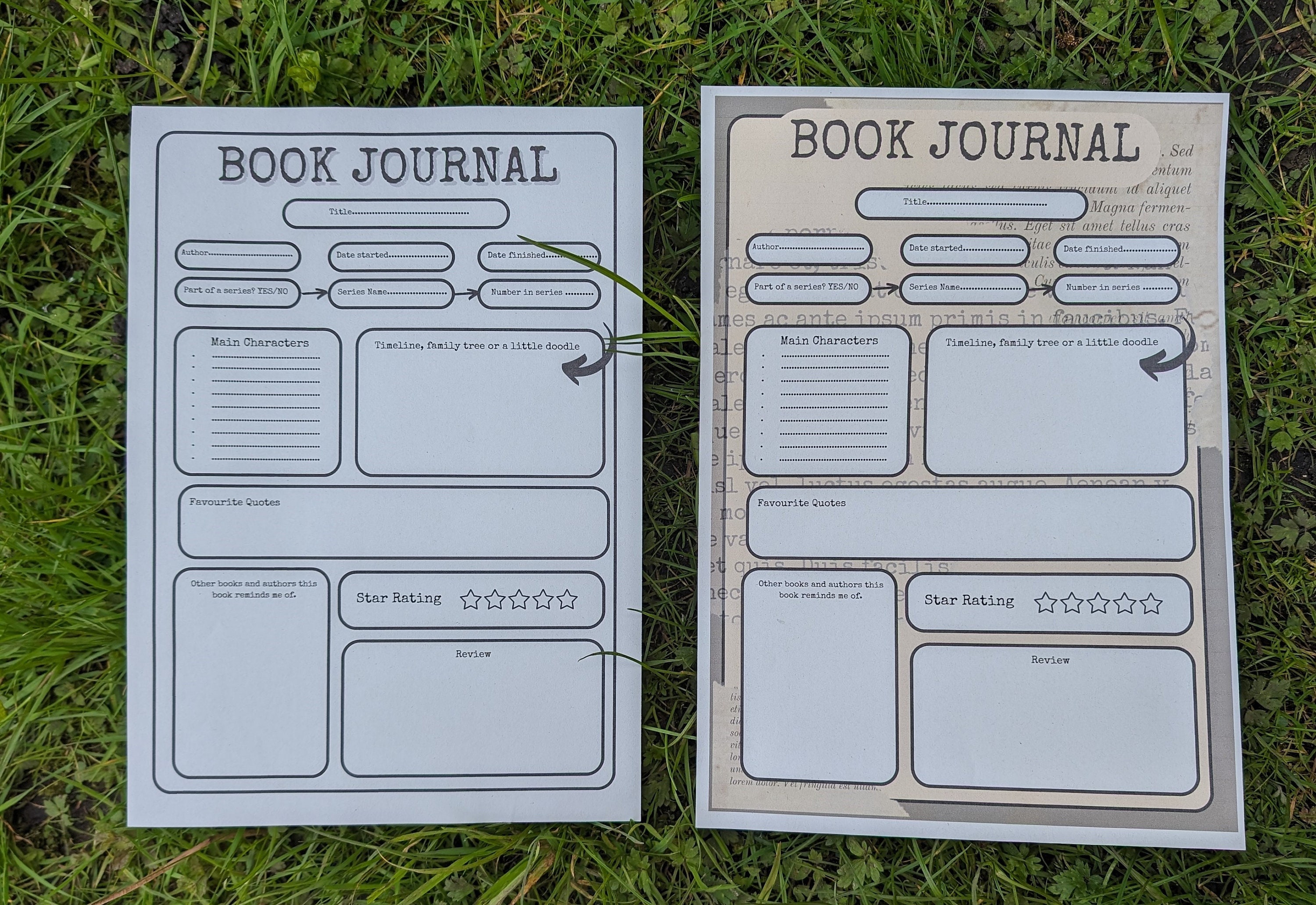 Printable Book Journal With Character Tracker, Family Trees & More ...